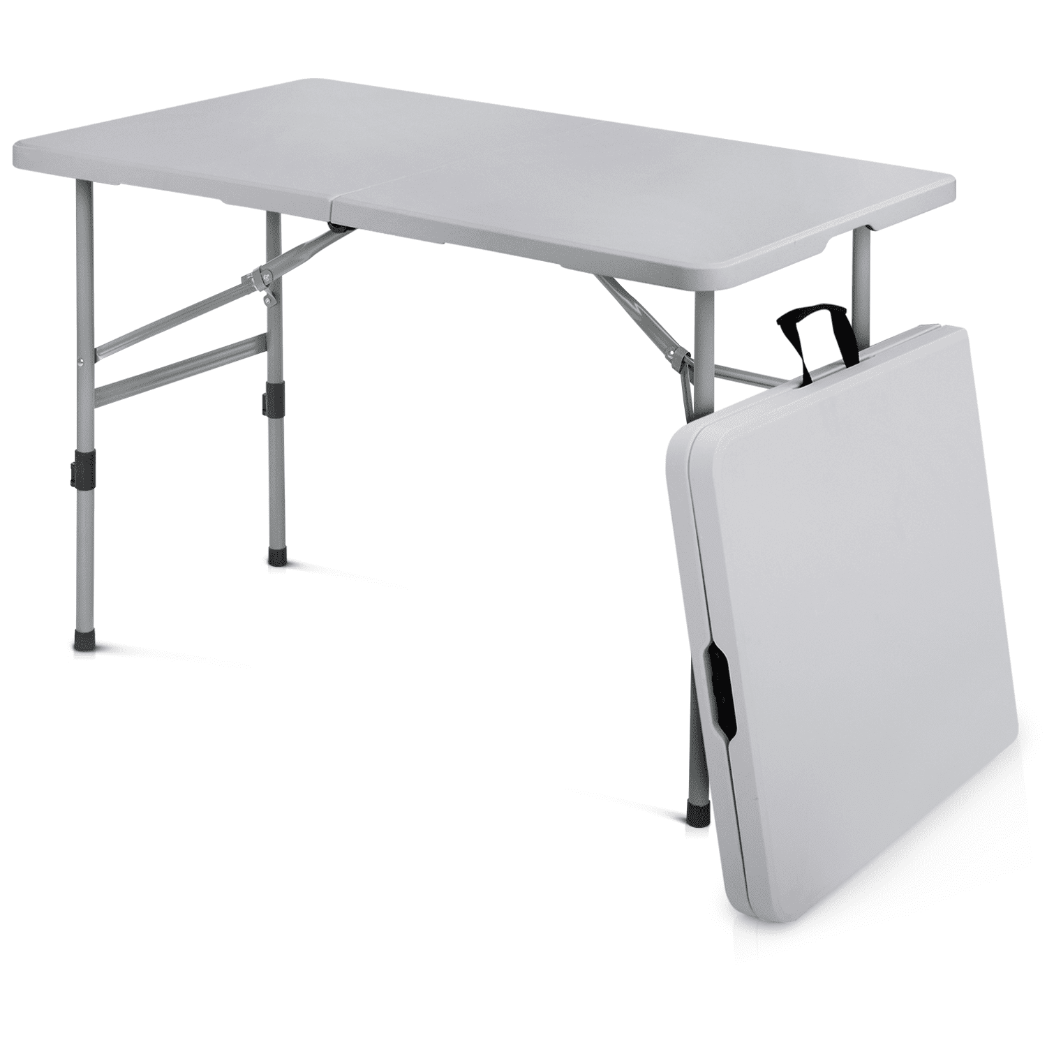 MoNiBloom Folding Table 4FT Portable Heavy Duty Plastic Foldable Table ...