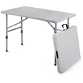 MoNiBloom Folding Table 4FT Portable Heavy Duty Plastic Foldable Table ...