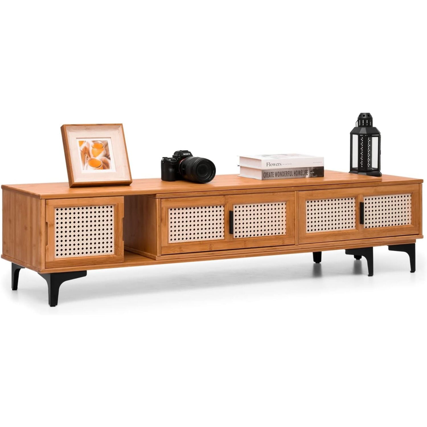 MoNiBloom Large Boho Vibe Entertainment Center for Up to 60" Television ...