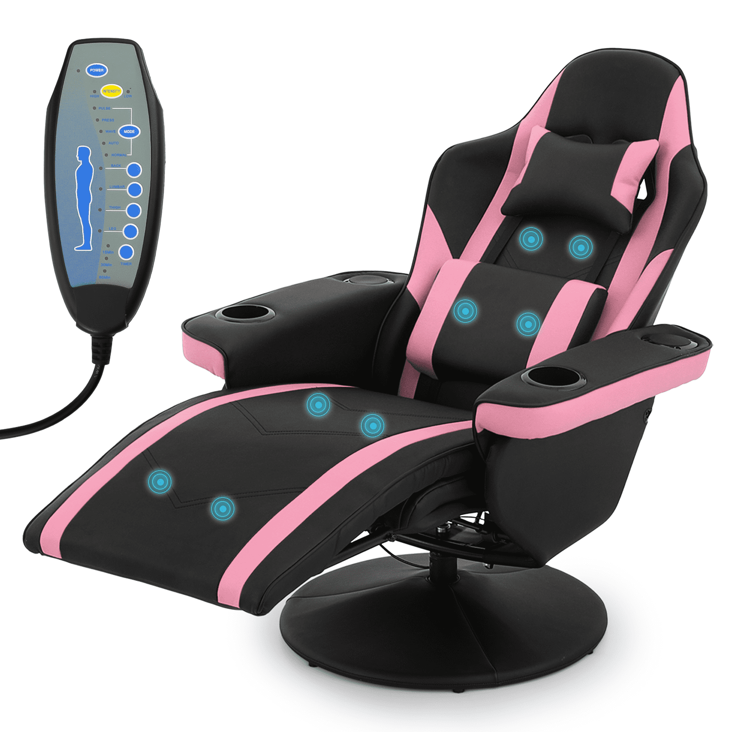 MoNiBloom Massage Video Gaming Recliner Chair, Ergonomic Computer Desk ...