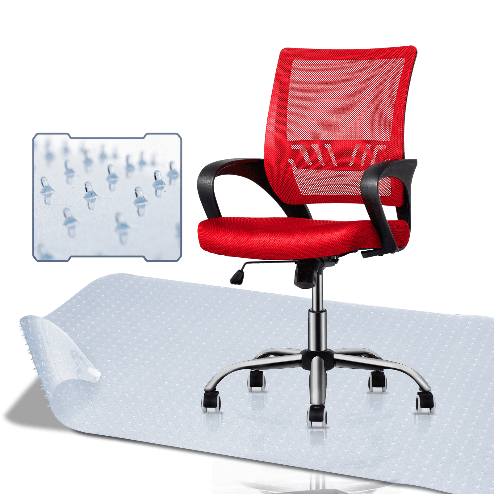 MoNiBloom Mesh Mid Back Office Chair, Ergonomic Swivel Task Seat with ...