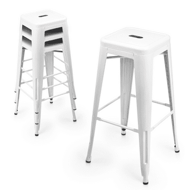 Dkelincs 24" Metal Bar Stools Set of 4 Counter Height Bar Stools with ...