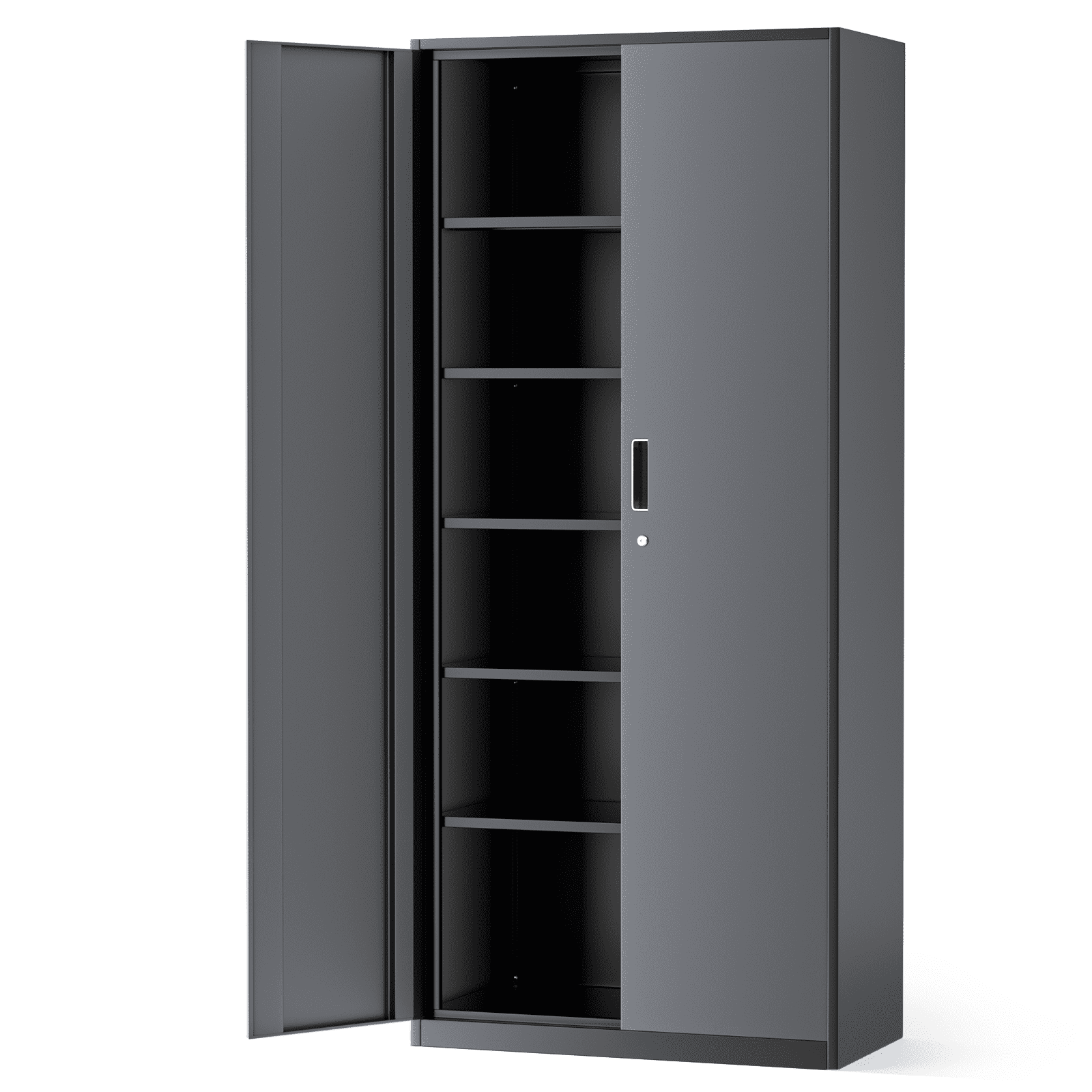 MoNiBloom Metal Storage Cabinet with Locking Door, 71" Garage Storage ...