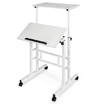 MoNiBloom Ergonomic Sit-Stand Desk, Adjustable Height, Rolling Laptop ...