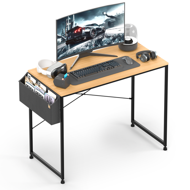 MoNiBloom Gaming Computer Desk, 40" Laptop Study Table with Storage Bag ...