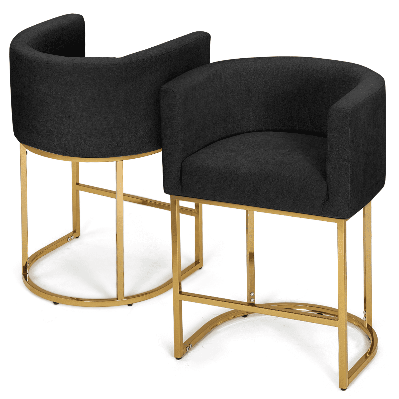 MoNiBloom Modern Cotton-linen Dining Chair Set of 2, 24.5" Seat Height ...