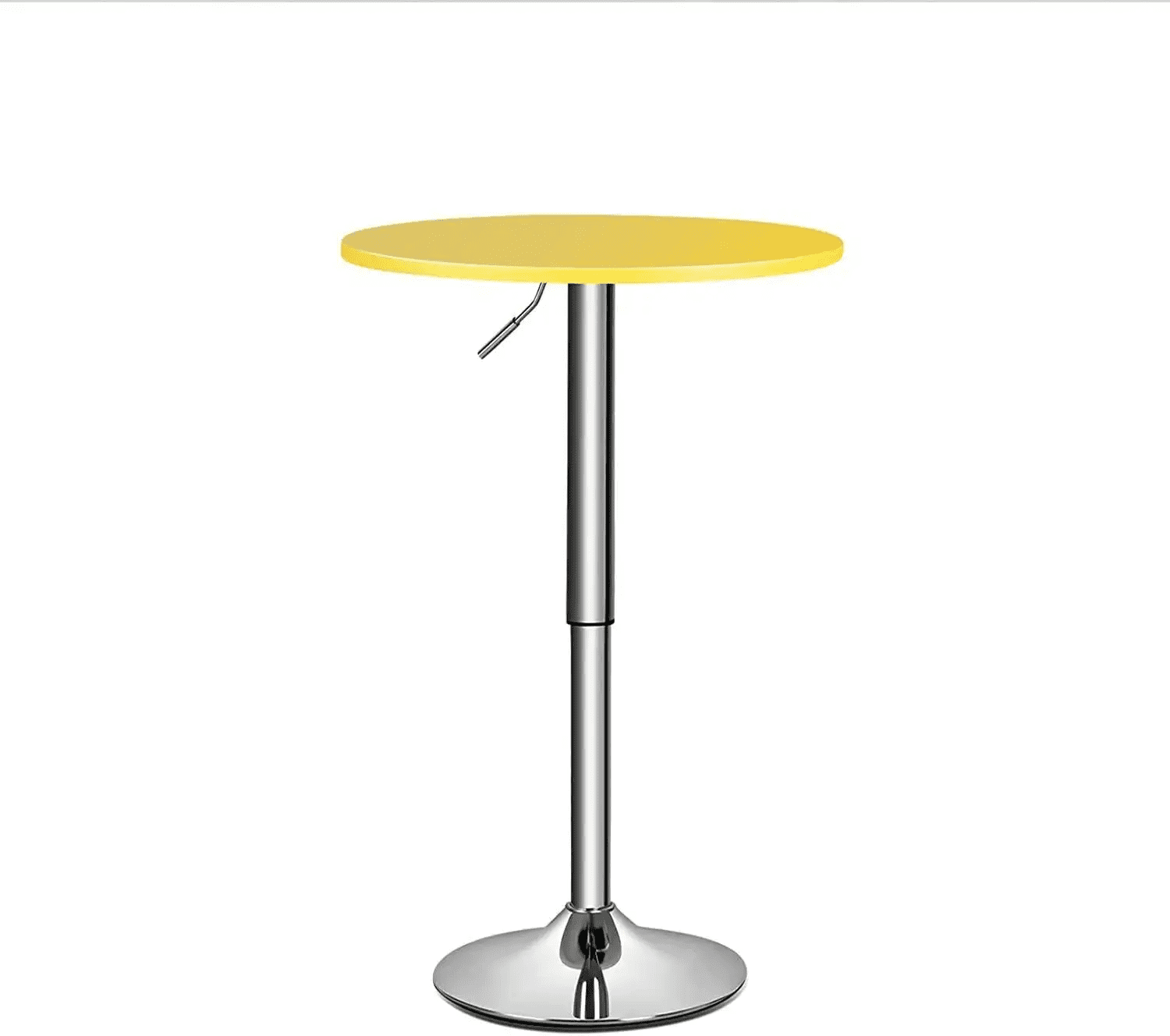 MoNiBloom Modern Round Bar Table, Height Adjustable Bar Table 27.5"-35. ...