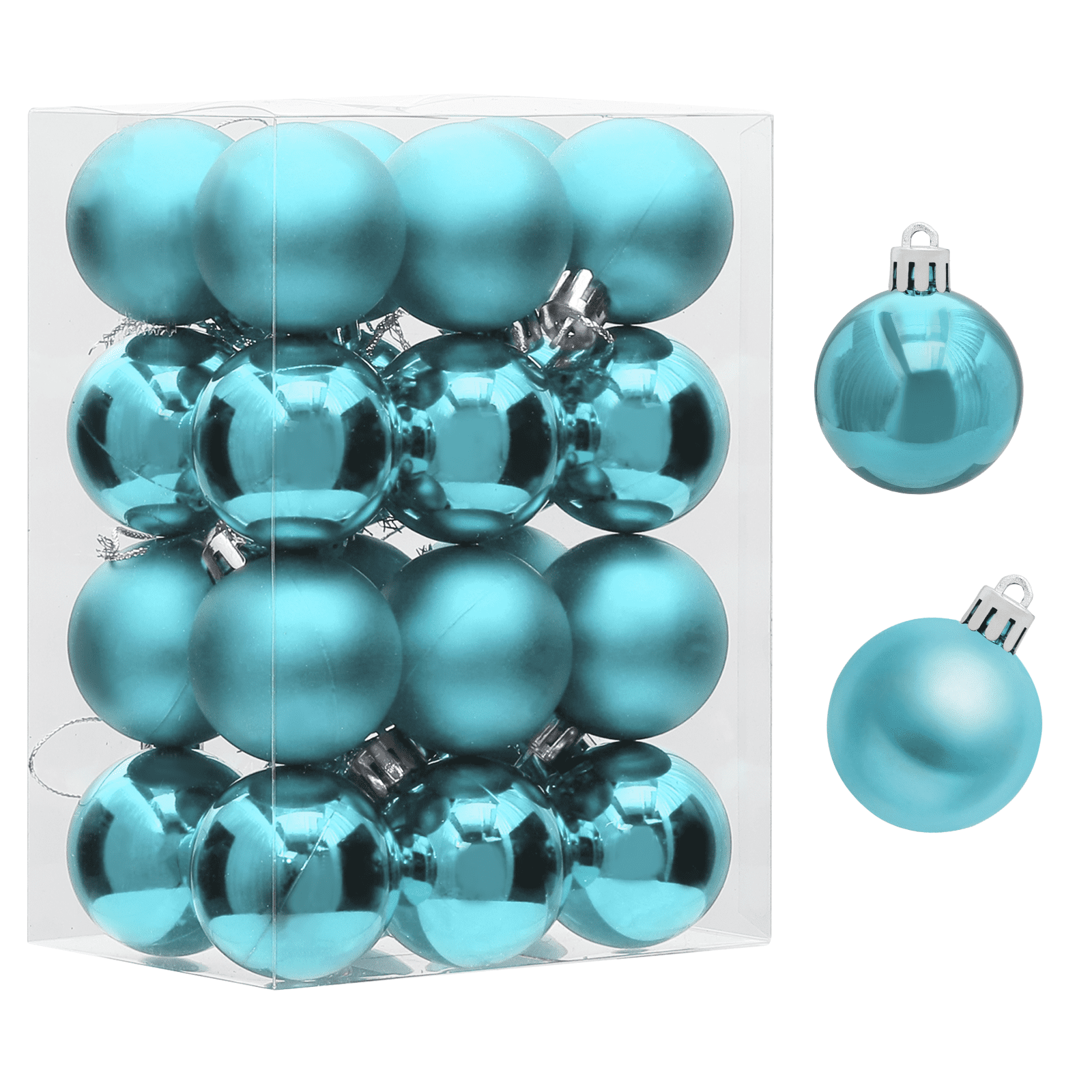 MoNiBloom Multiple-style 1.5" Christmas Tree Decorations Plastic Balls ...