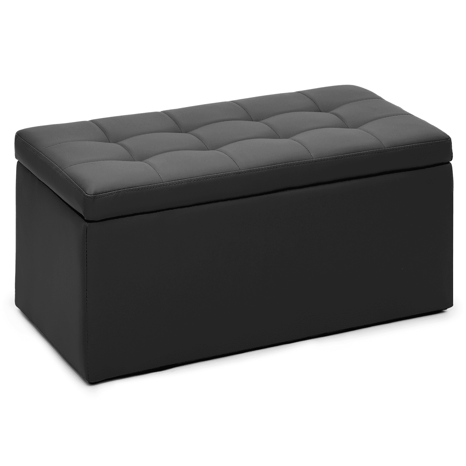 MoNiBloom PU Leather Button Tufted Storage Ottoman, Upholstery ...