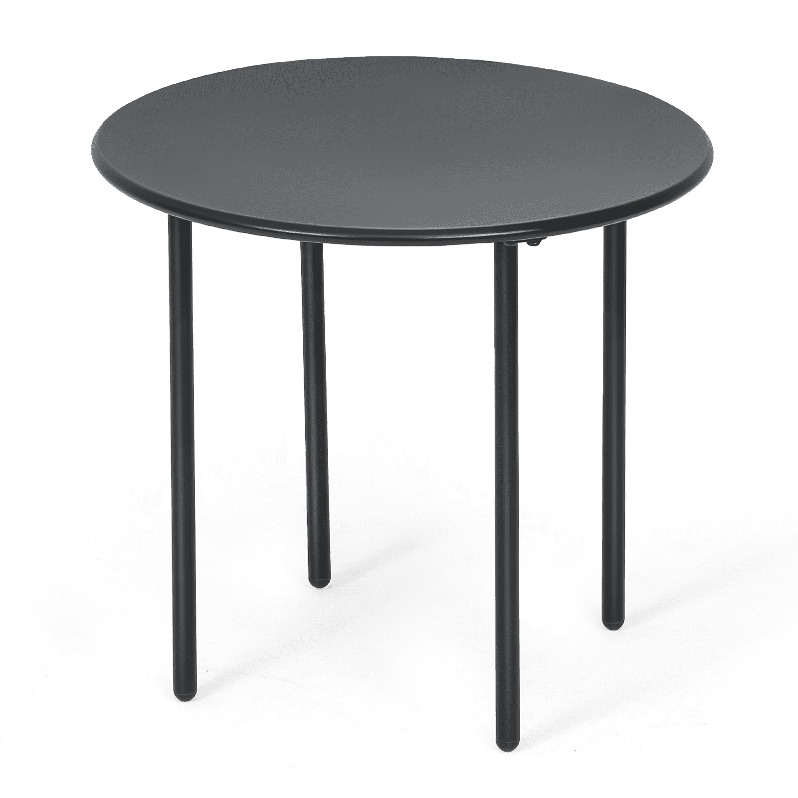 MoNiBloom Patio Round Side Table, Indoor Outdoor Steel End Table for ...