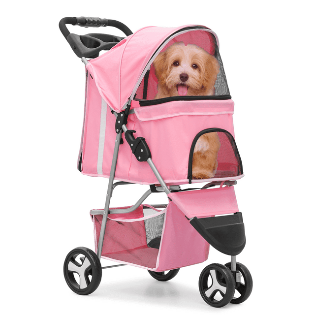 Free Shipping! MoNiBloom Pet Dog Stroller with Wheels, Foldable Cat Dog ...