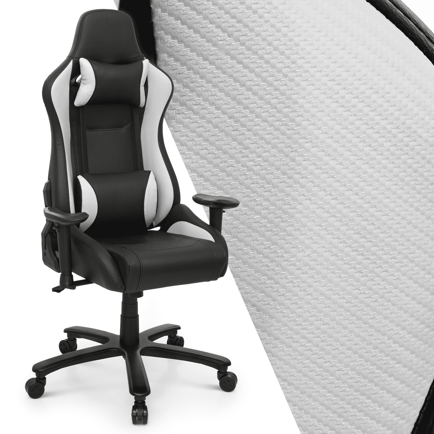 MoNiBloom Racing Style Gaming Chair High-Back with Lumbar Support and ...