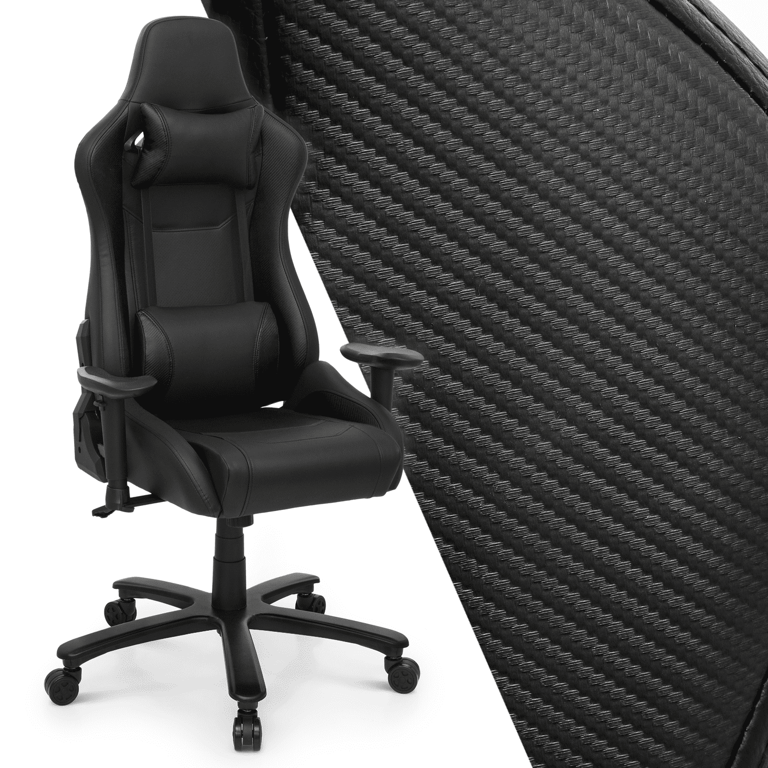 MoNiBloom Racing Video Gaming Chair with Lumbar Support and Armrests ...