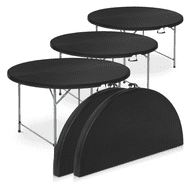 Lifetime 60 inch Portable & Heavy Duty Round Folding Table, Indoor ...