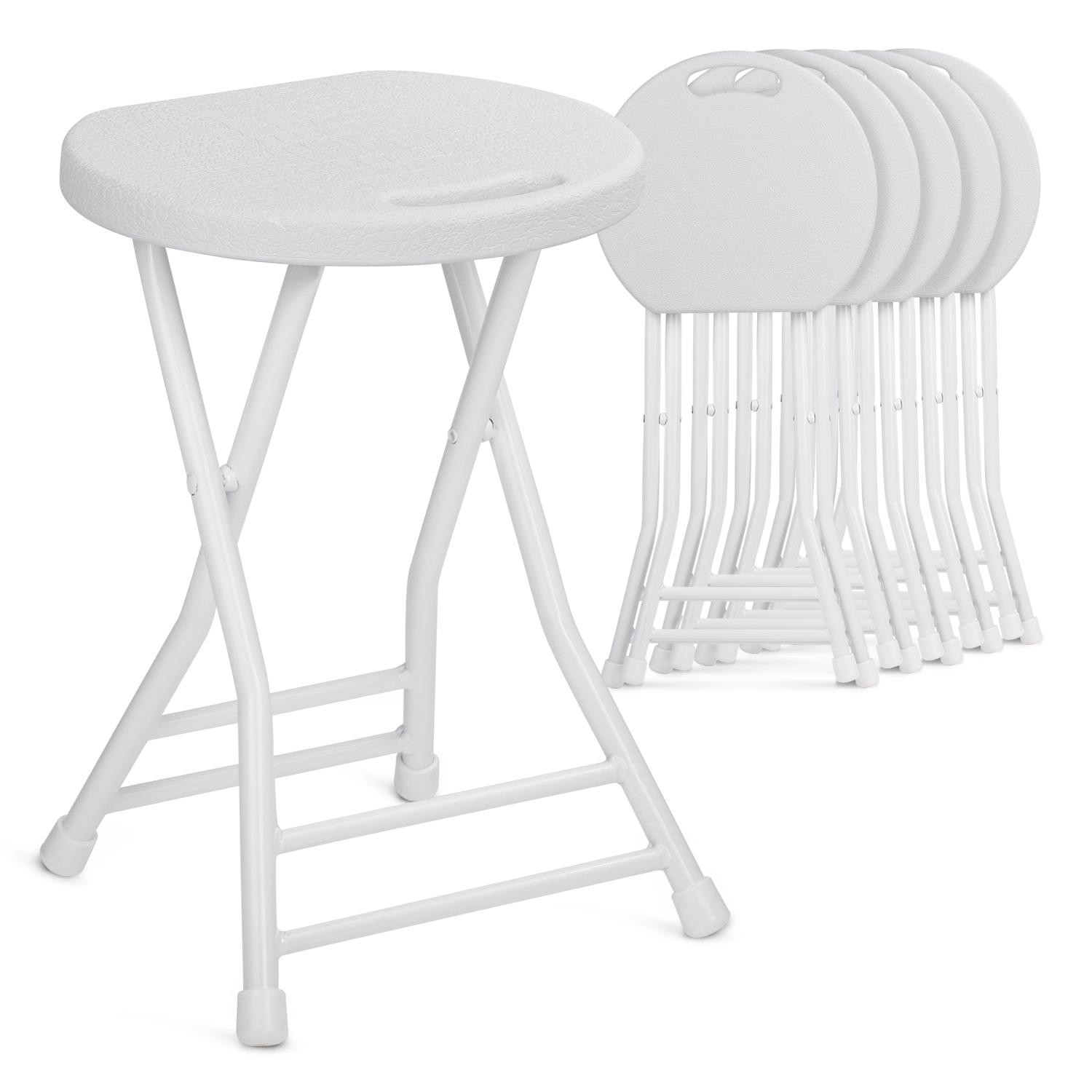 Atlantic 67336091 Folding Stools With Handle, 4 Pack (Capri Breeze ...