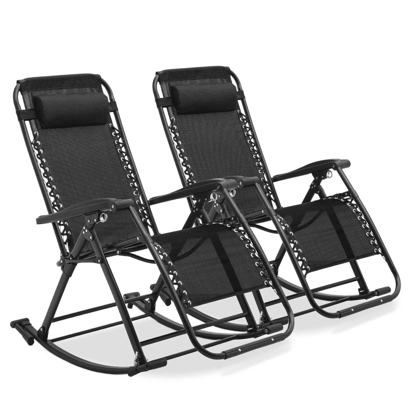 MoNiBloom 2pc Zero Gravity Loungers, Adjustable Rocking Chairs with ...