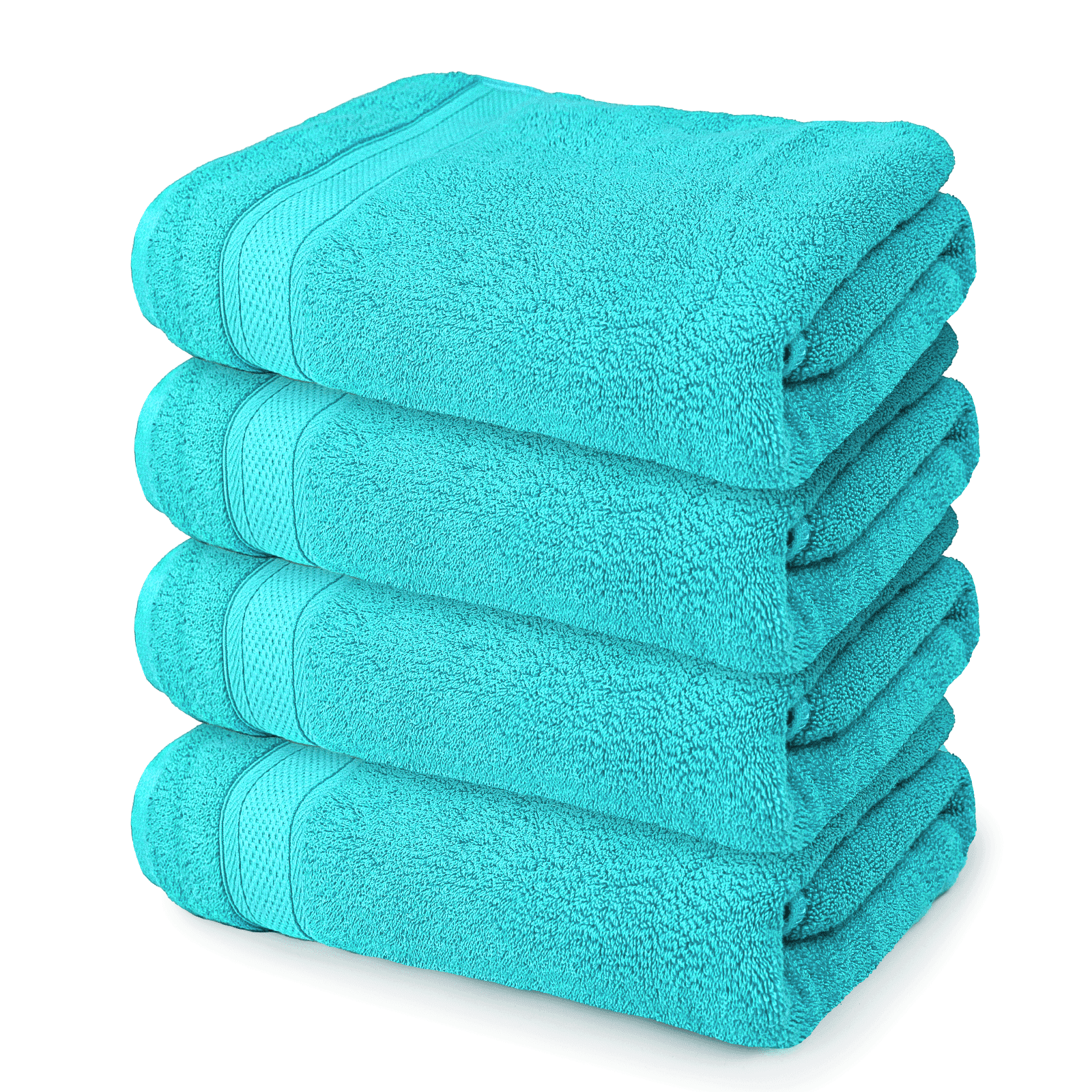 MoNiBloom Set of 4 Cotton Bath Towels, 27"x54" Large Bath Towels, Super ...