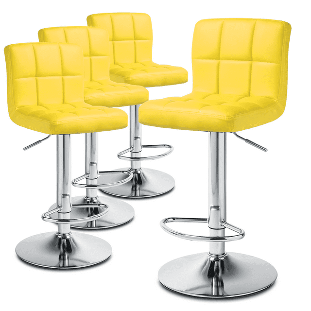 MoNiBloom Set of 4 Modern Square Bar Stools Counter Height Barstools ...