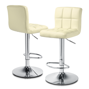 MoNiBloom High Tall Swivel Bar Stools, Set of 2, Adjustable Square ...