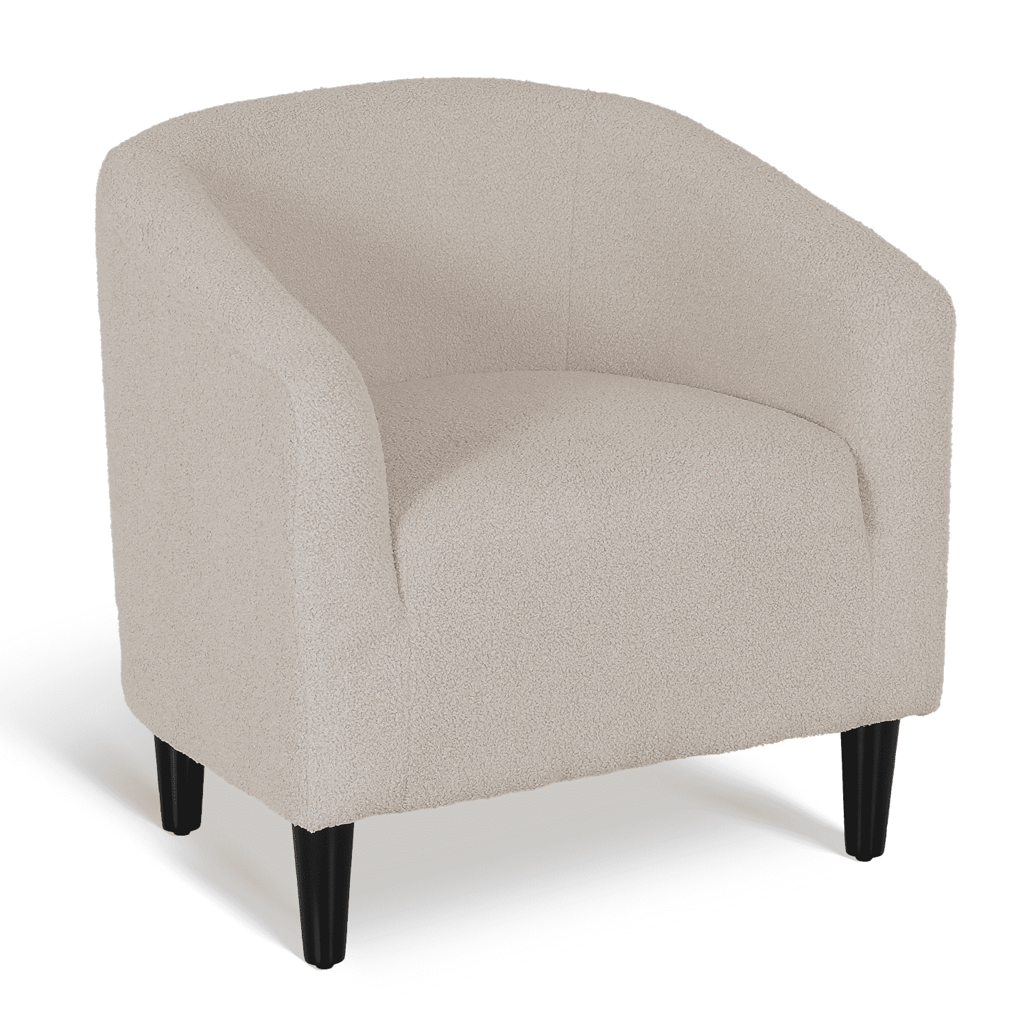 MoNiBloom Upholstered Bucket Chair, Modern Accent Chair, Sherpa Fabric ...