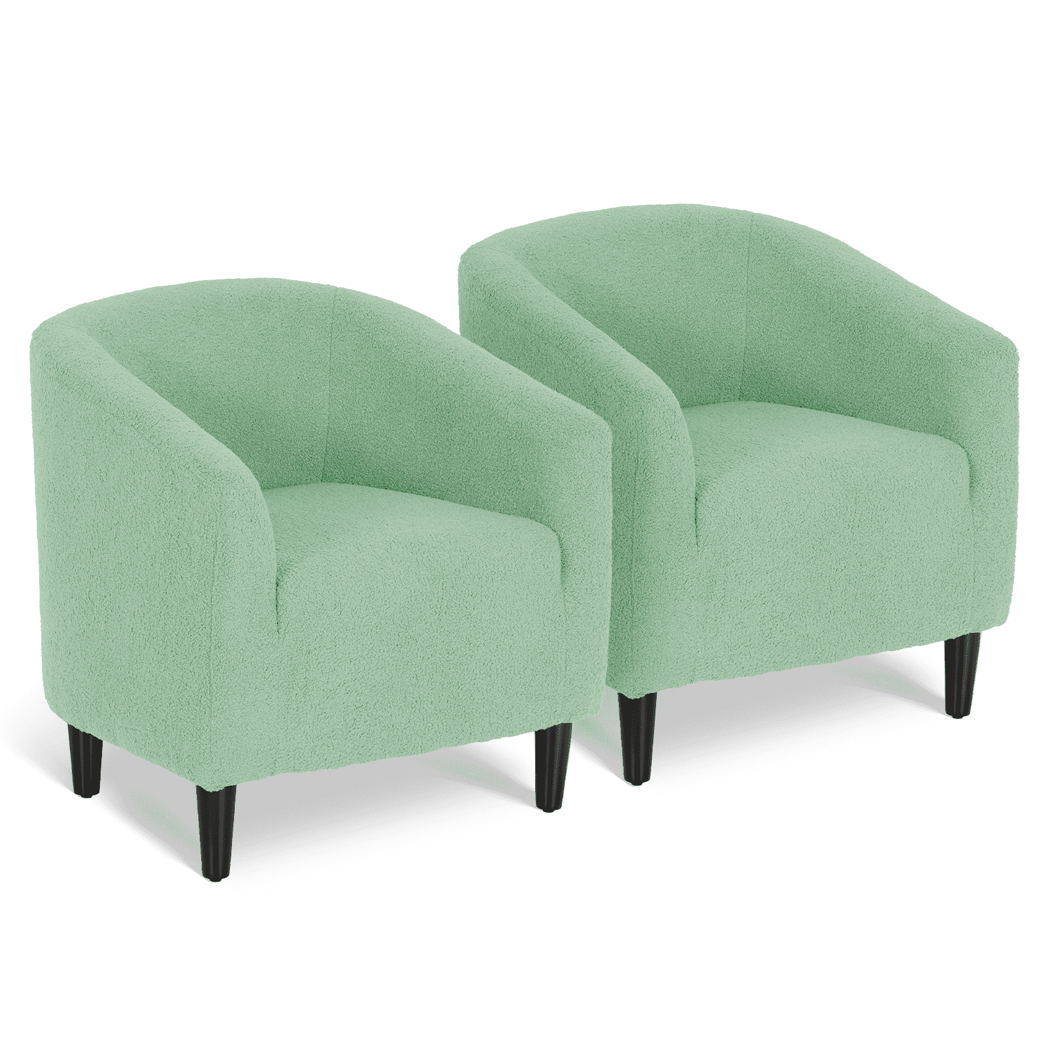 MoNiBloom Upholstered Bucket Chair Set of 2, Modern Accent Chair ...