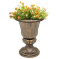 MoNiBloom Large Classic Bronze Urn Planter, Indoor/Outdoor PP Flower ...