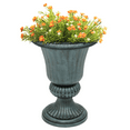 MoNiBloom Classic Green Urn Planter, Large Indoor/Outdoor Pedestal ...