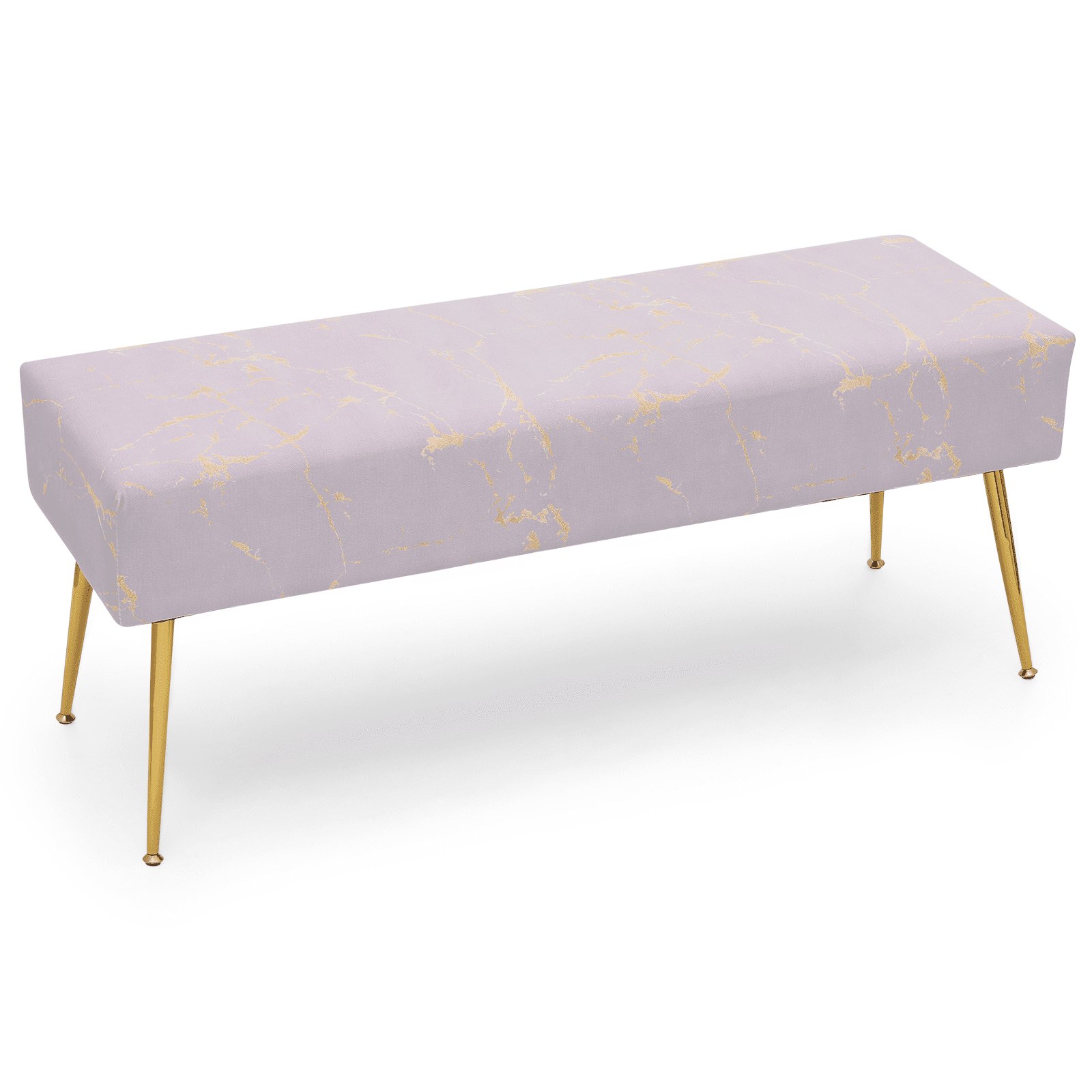MoNiBloom Velvet Ottoman Bench Upholstered Bench with Padded Seat ...