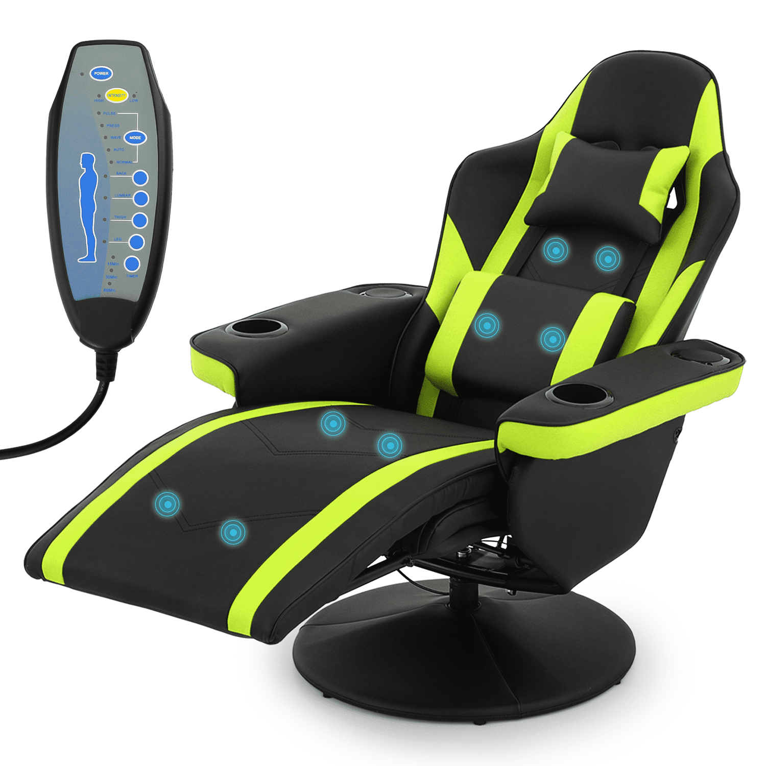 MoNiBloom Gaming Chair with Massage, Bluetooth Speakers, Adjustable ...