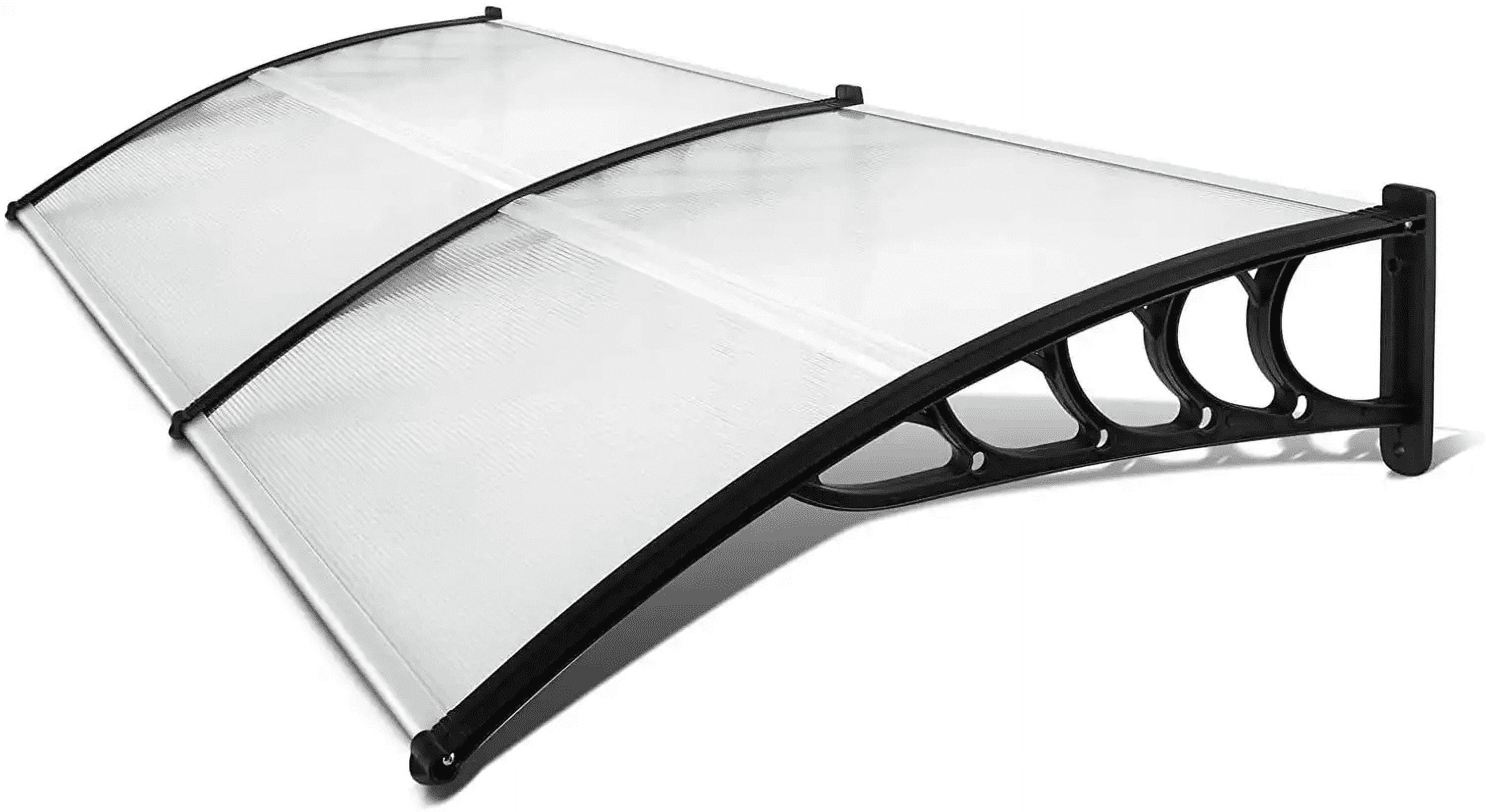MoNiBloom Window Awning Door Canopy 117.5"x35.5", Clear Polycarbonate ...