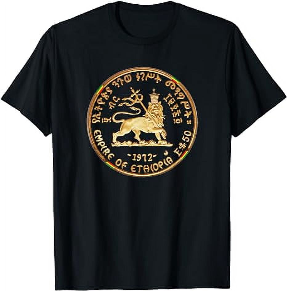 Moa Anbessa Haile Selassie Ras Taferian Ethiopia T-Shirt - Walmart.com