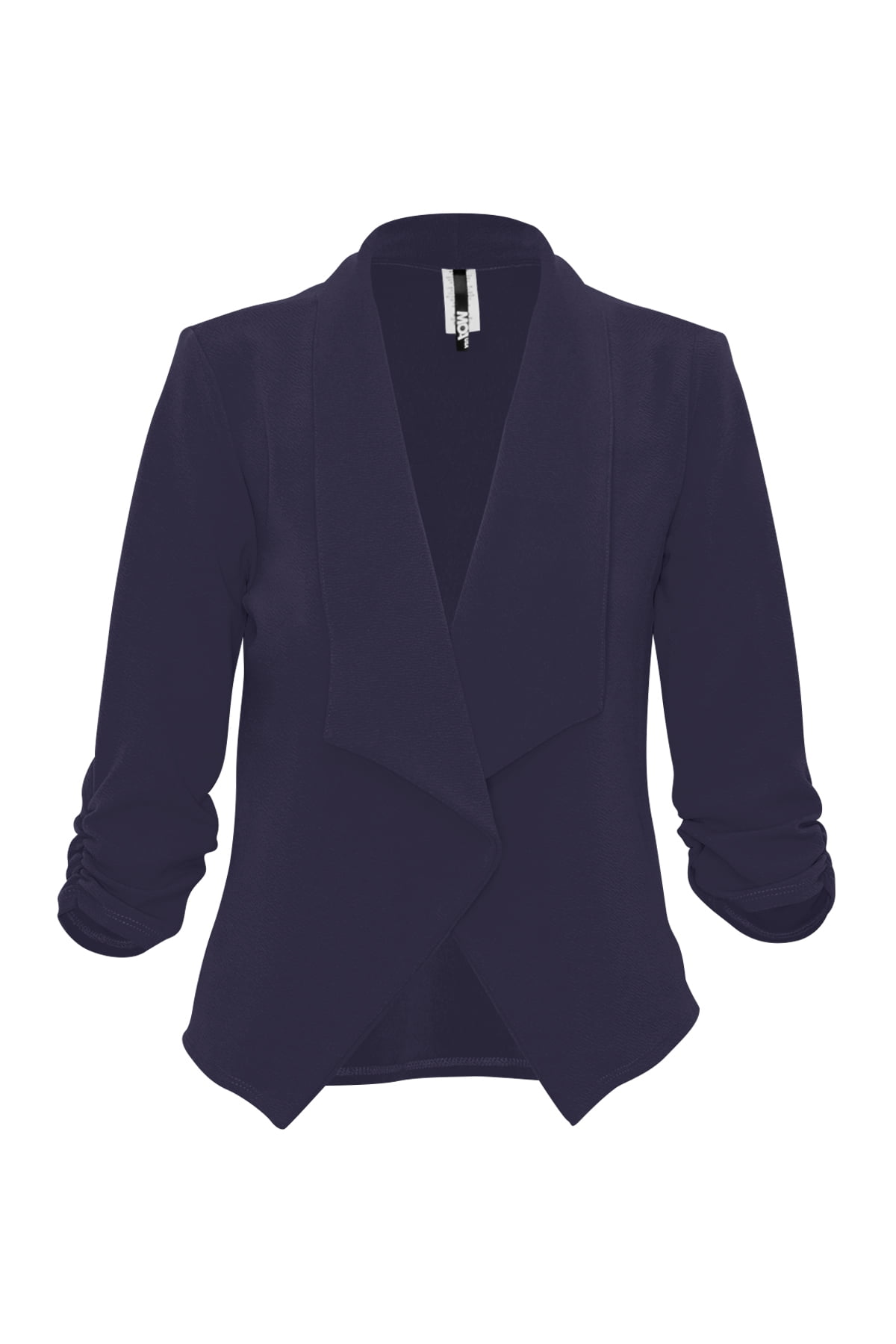 Moa Collection Women's Casual Fitted Blazer Draped Open Front with ...
