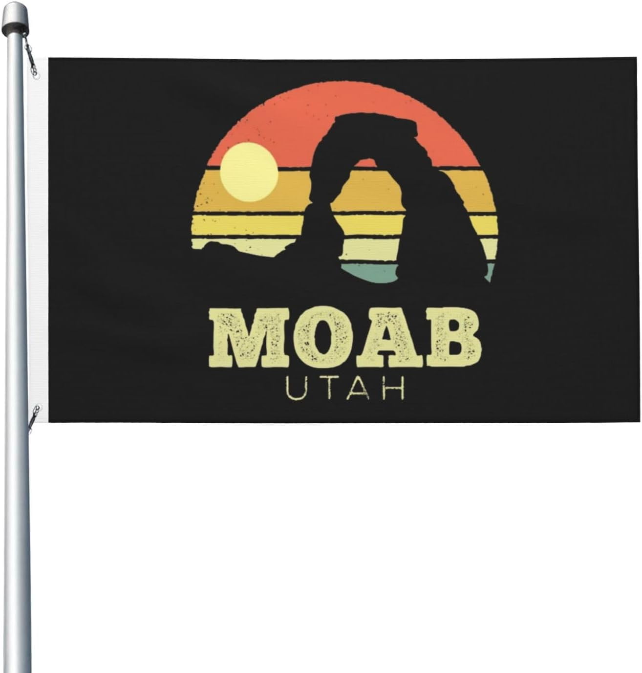 Moab Utah Vintage Sunset Flag 3x5 Ft Outdoor Decoration Banner Yard ...