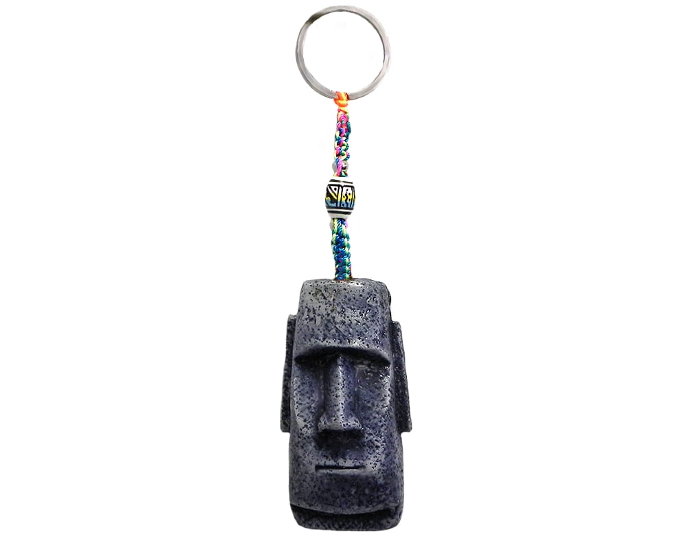 Moai Polynesian Easter Island Head 3D Figurine Keychain Multicolored ...
