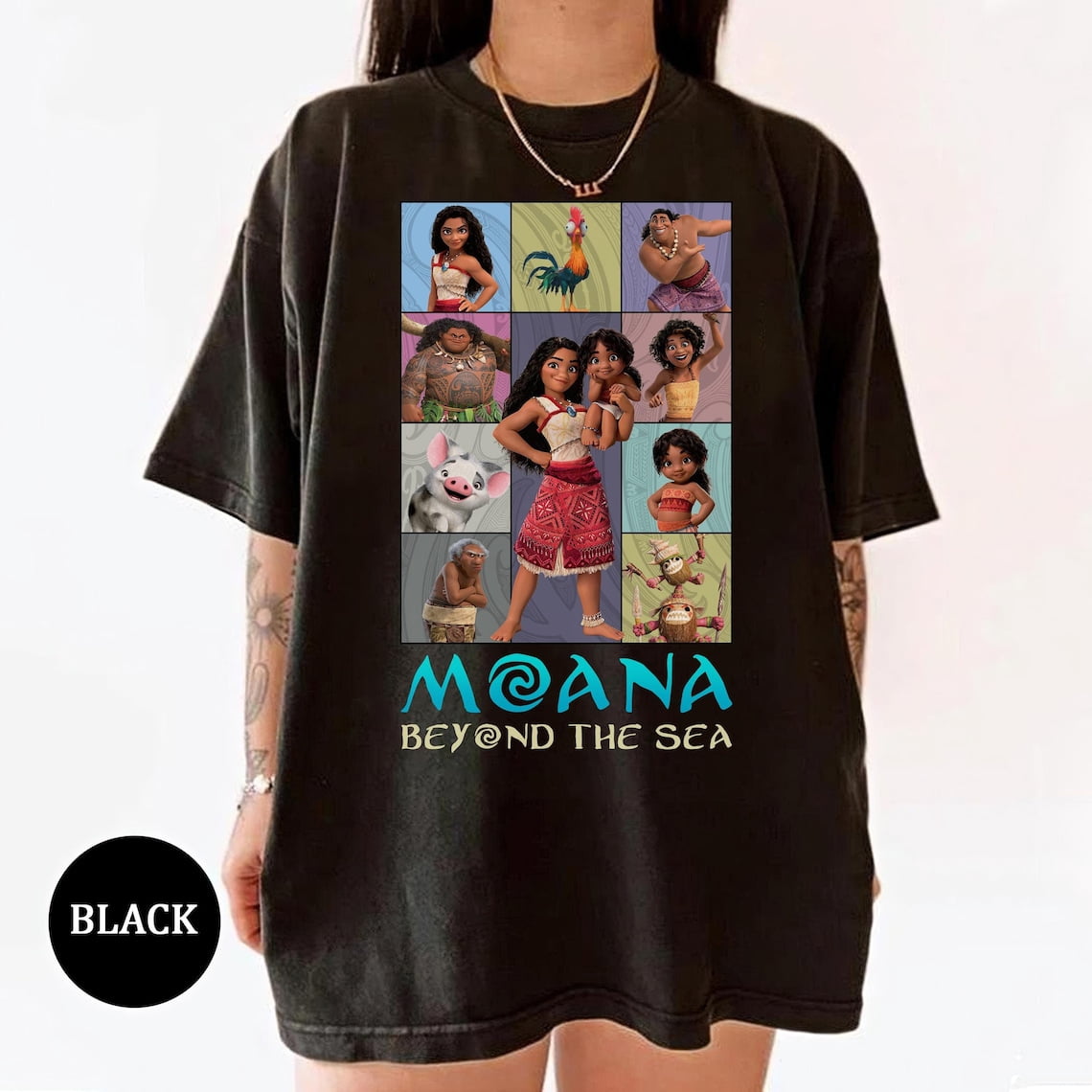Moana 2 Characters Shirt, Moana Maui Hei Hei Pua Simea Family Matching ...