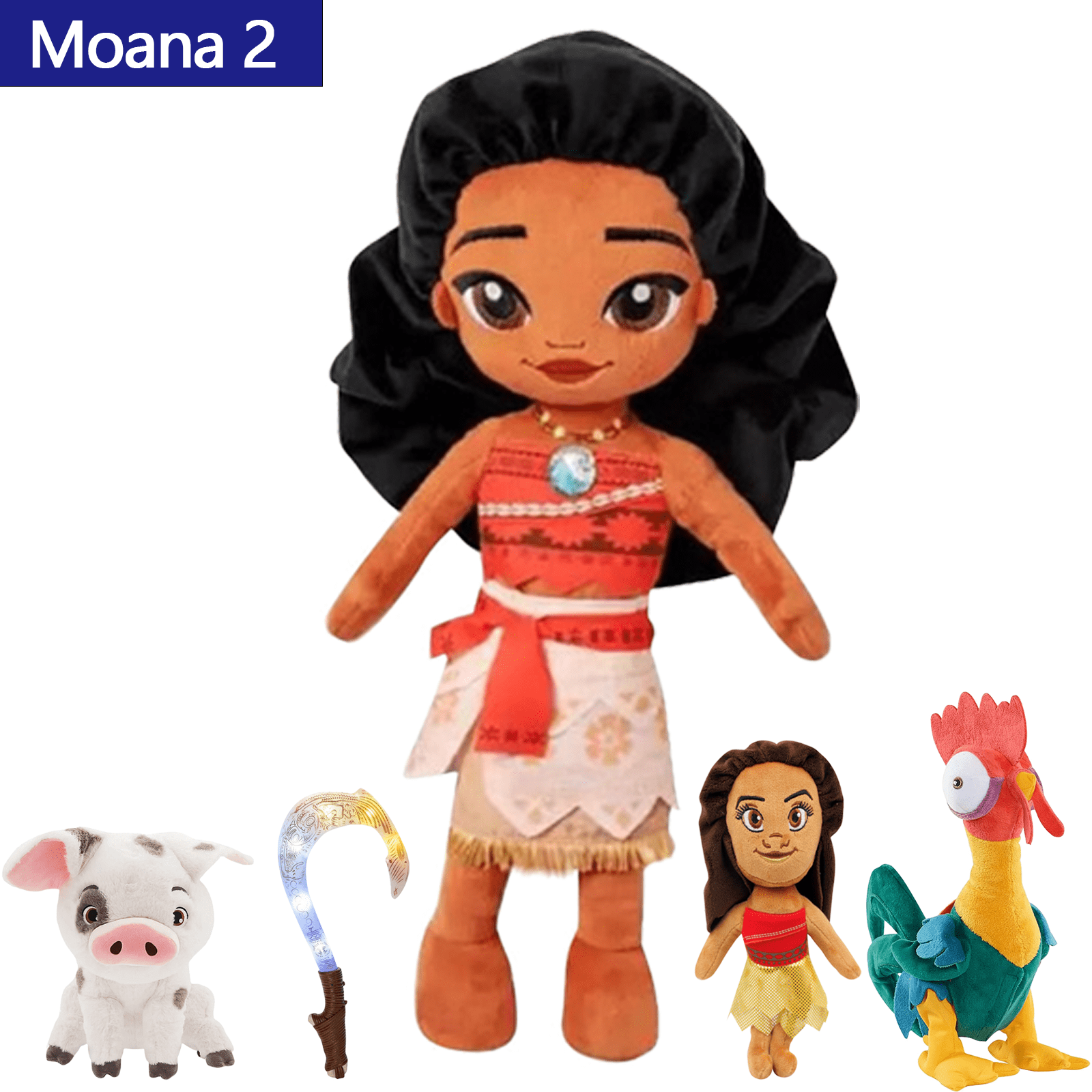 Moana 2 Doll Plush Toy,Moana 2 Vaiana， Moana Toys for Girls Green Heart ...