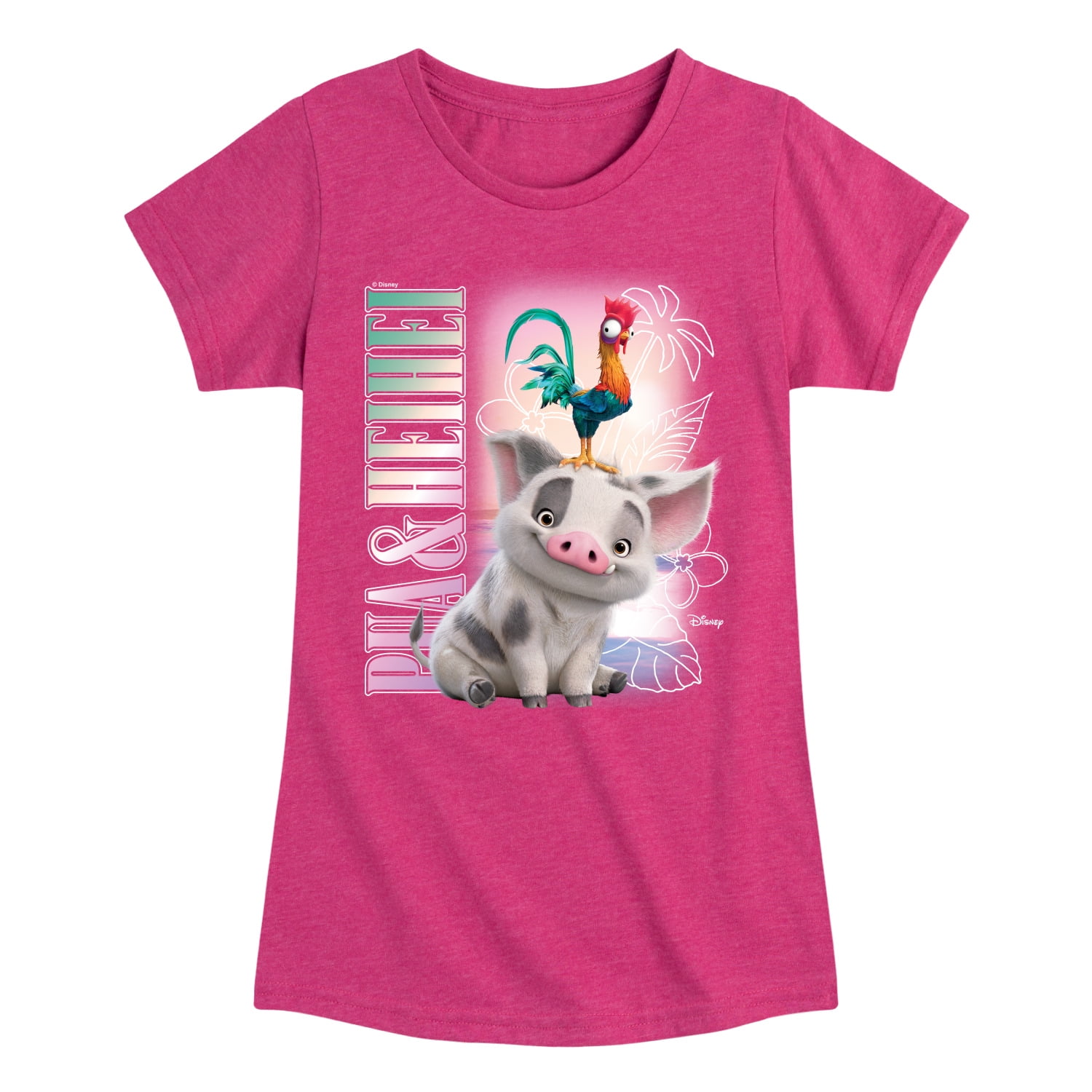 Moana 2 - Pua Heihei Bootleg - Girl's Toddler And Youth Fitted Short ...