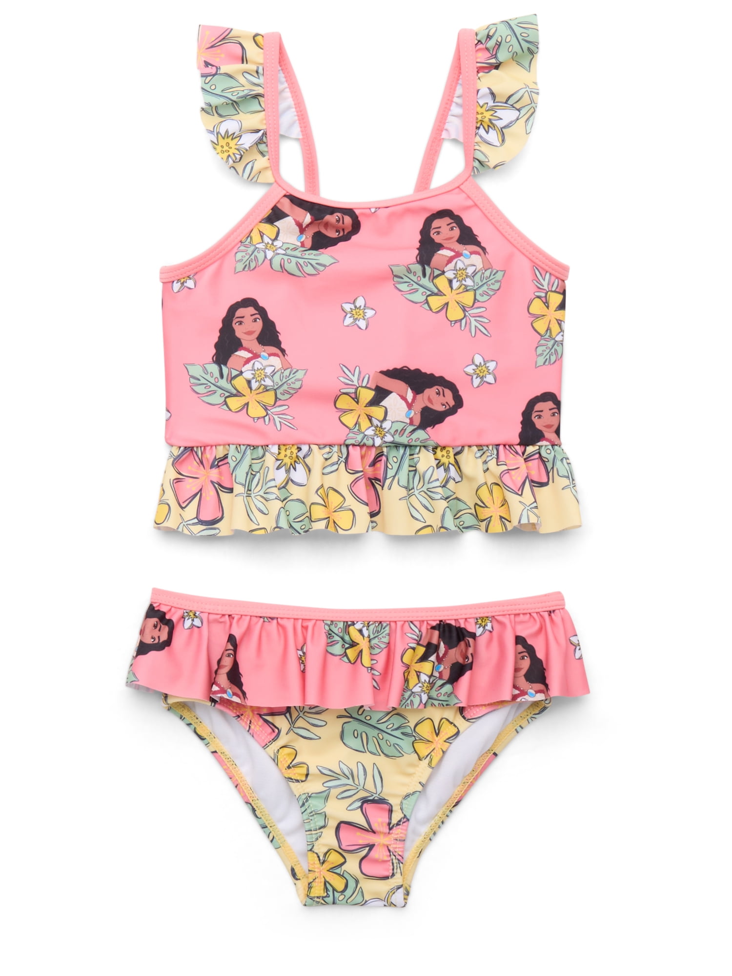 Moana 2 Toddler Girl Ruffle Tankini Swimsuit, 2-Piece, Sizes 12M-5T ...