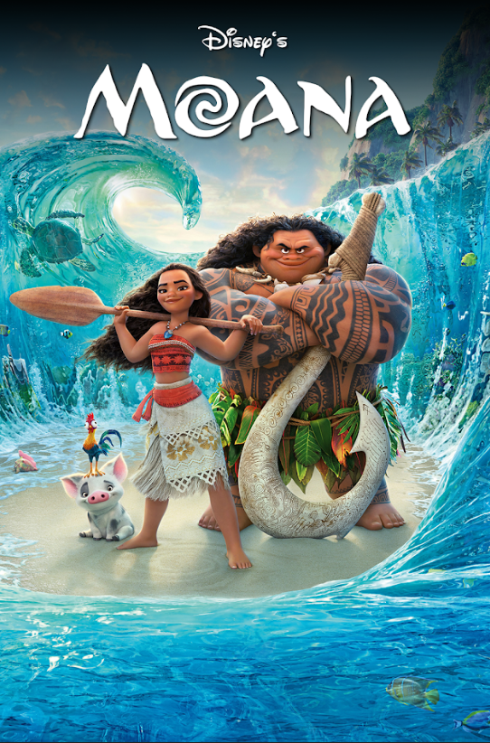 Moana (2016) 24x36 Movie Poster, Disney Animated Adventure, Rare ...