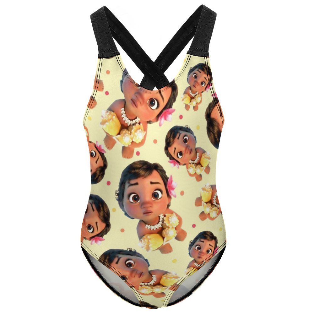 Moana-Animated Children's One-piece Swimsuit Girl's Summer Swimming ...