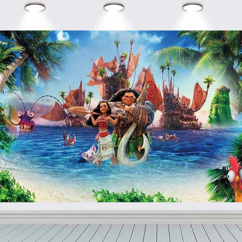 Moana Banner Birthday Party Indoor and Outdoor Background Banner Photos ...