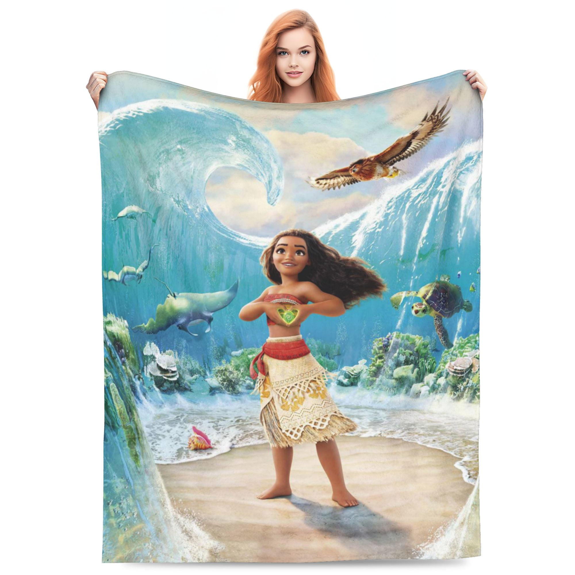 Moana Bed Blanket 3D Printed Throw Blanket Lightweight Super Soft Air ...
