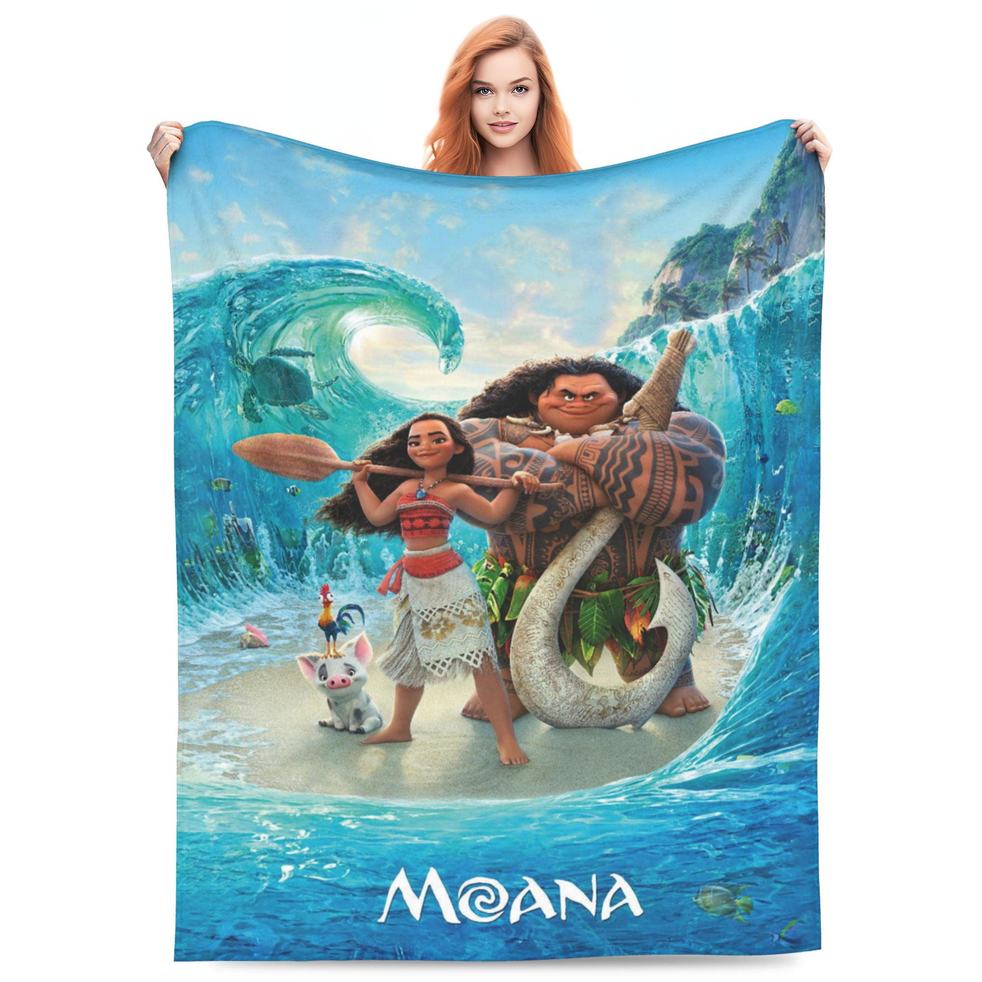 Moana Bed Blanket 3D Printed Throw Blanket Lightweight Super Soft Air ...