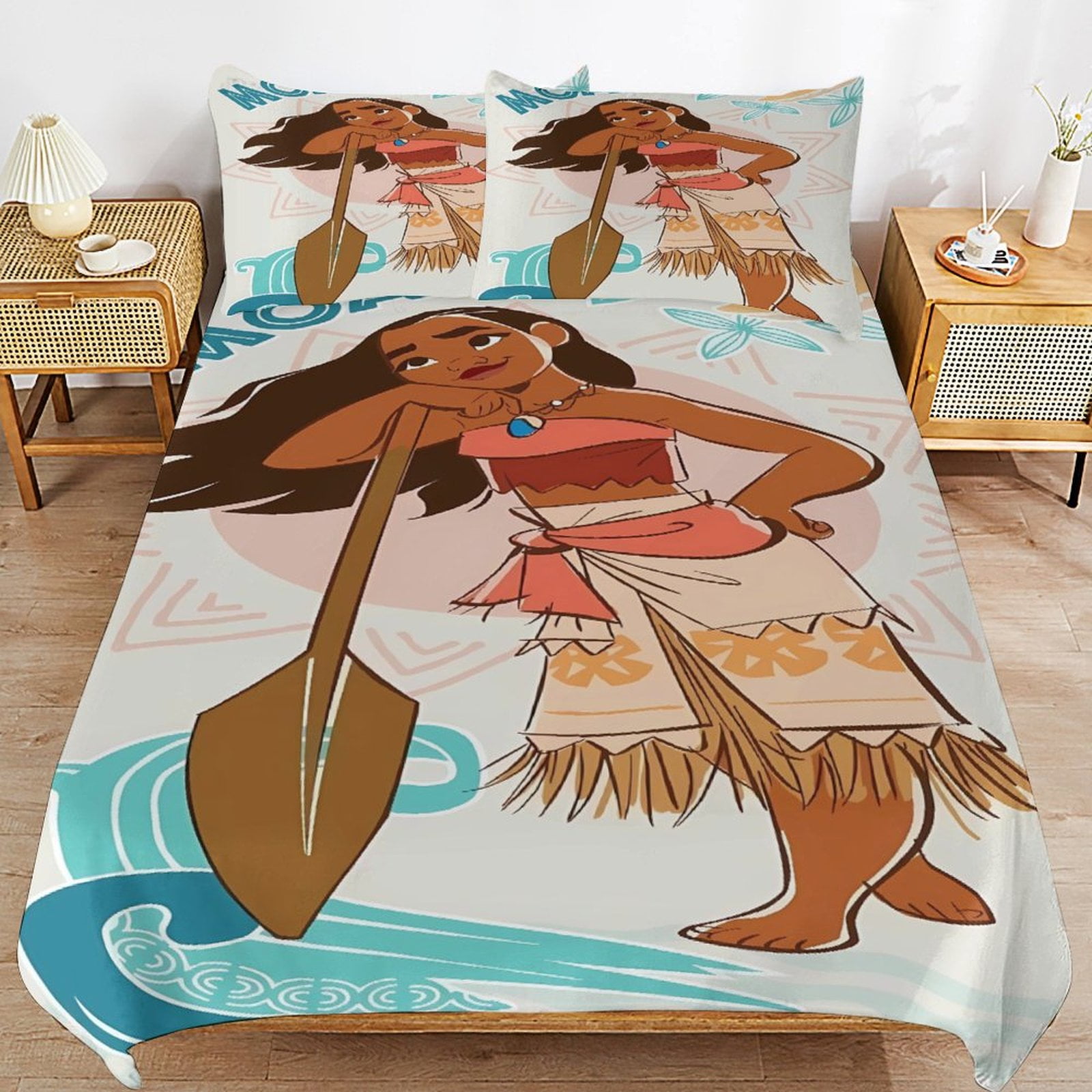 Moana Bed Duvet Cover Microfiber Bedding Sets 3D Printed Lightweight 3 ...