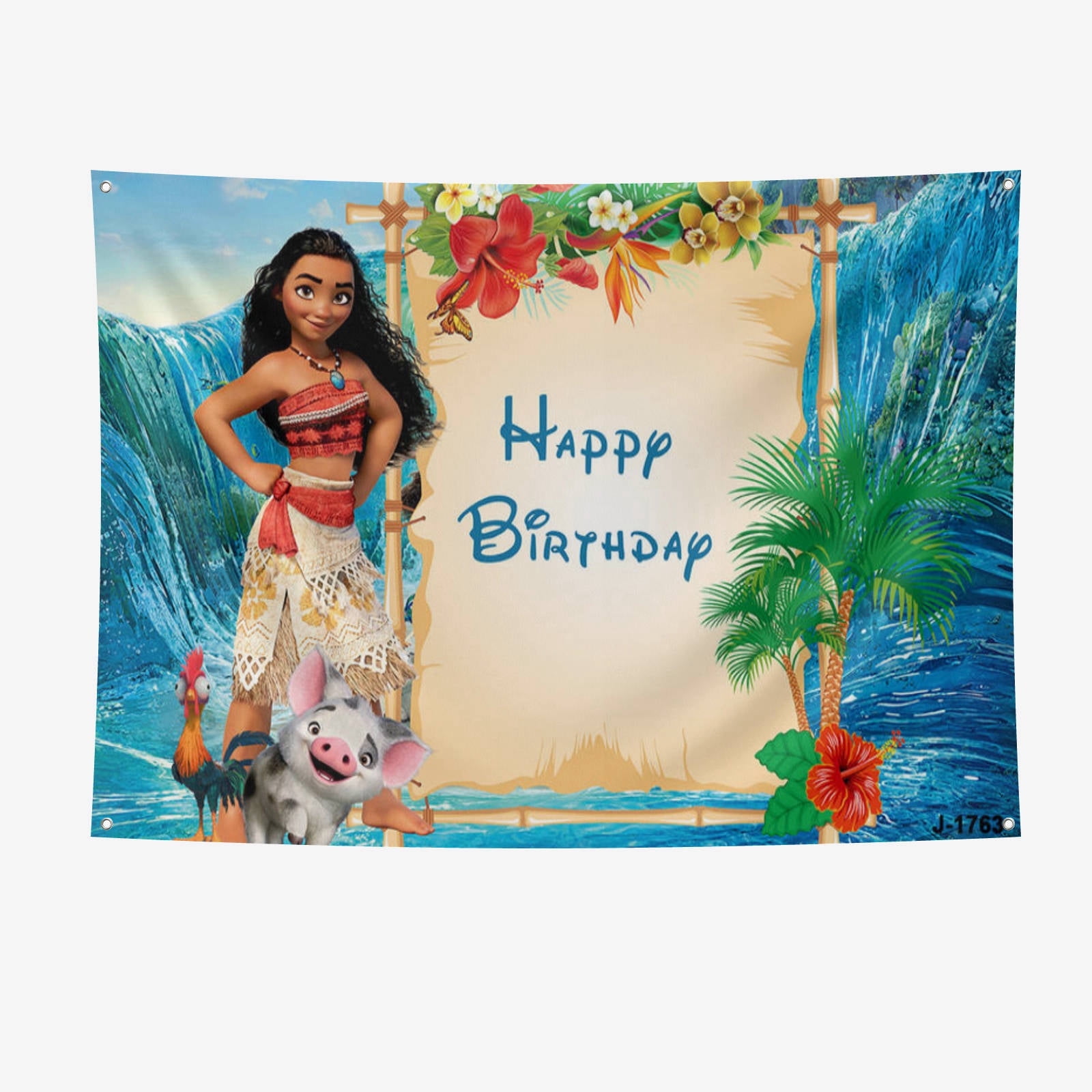 Moana Birthday Background Banner Birthday Party Decoration Supplies ...