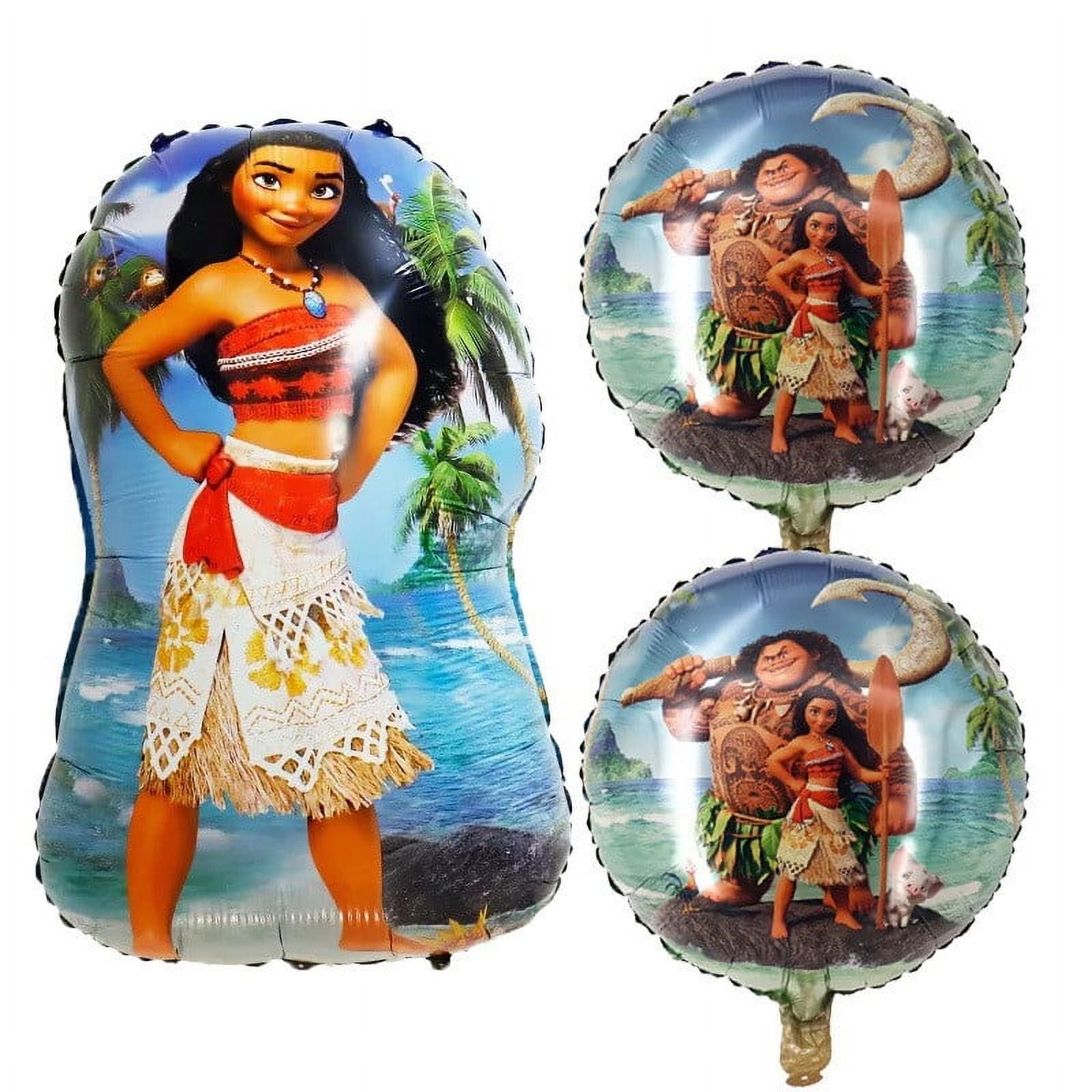 Moana Birthday Decorations ,5Pcs Moana Foil Balloons - Walmart.com