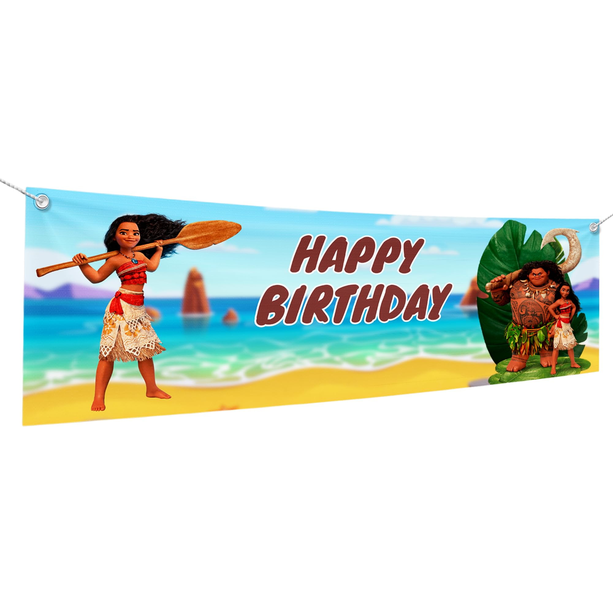 Moana Birthday Large Banners and Signs for Outdoor by DreamController ...