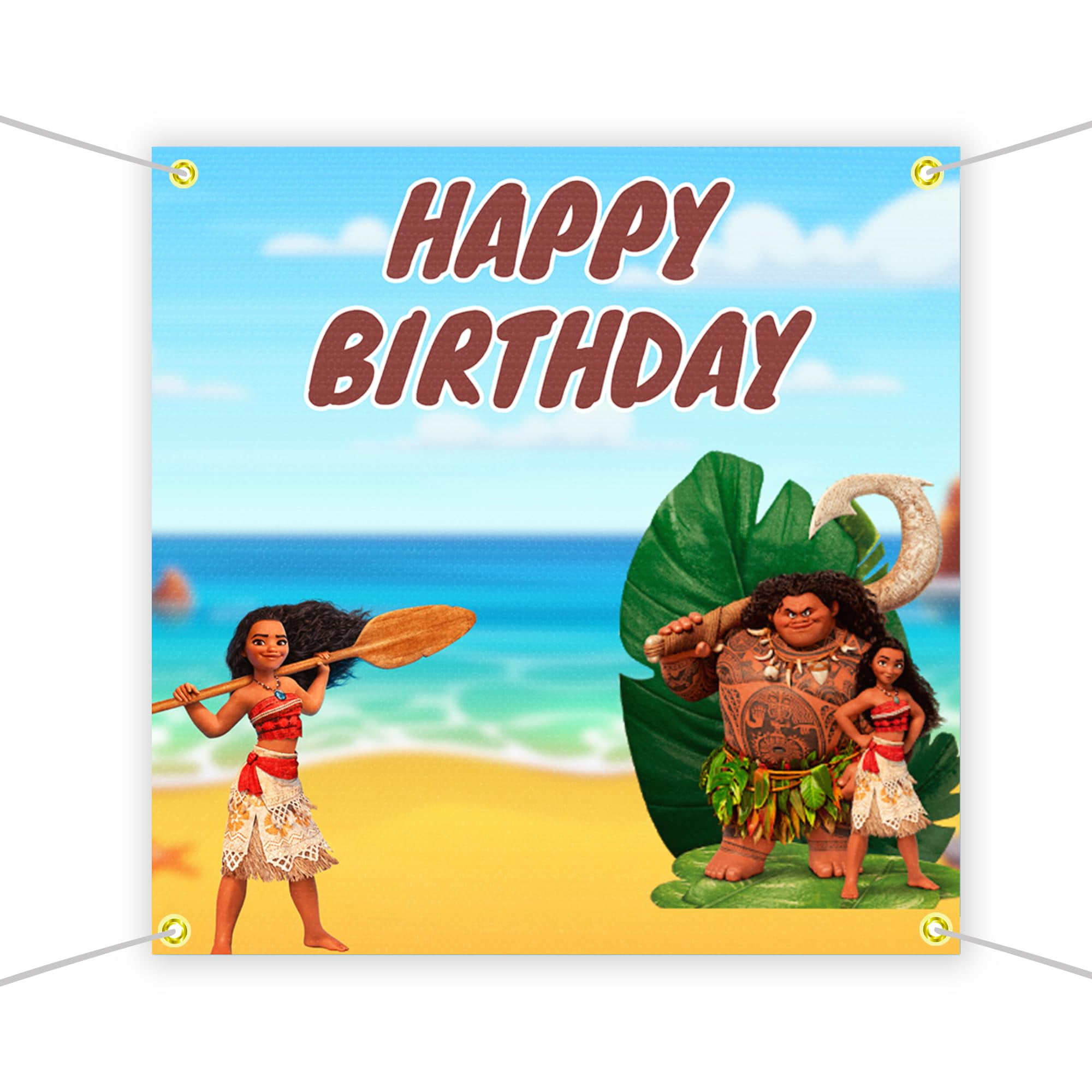 Moana Birthday Large Banners and Signs for Outdoor by DreamController ...