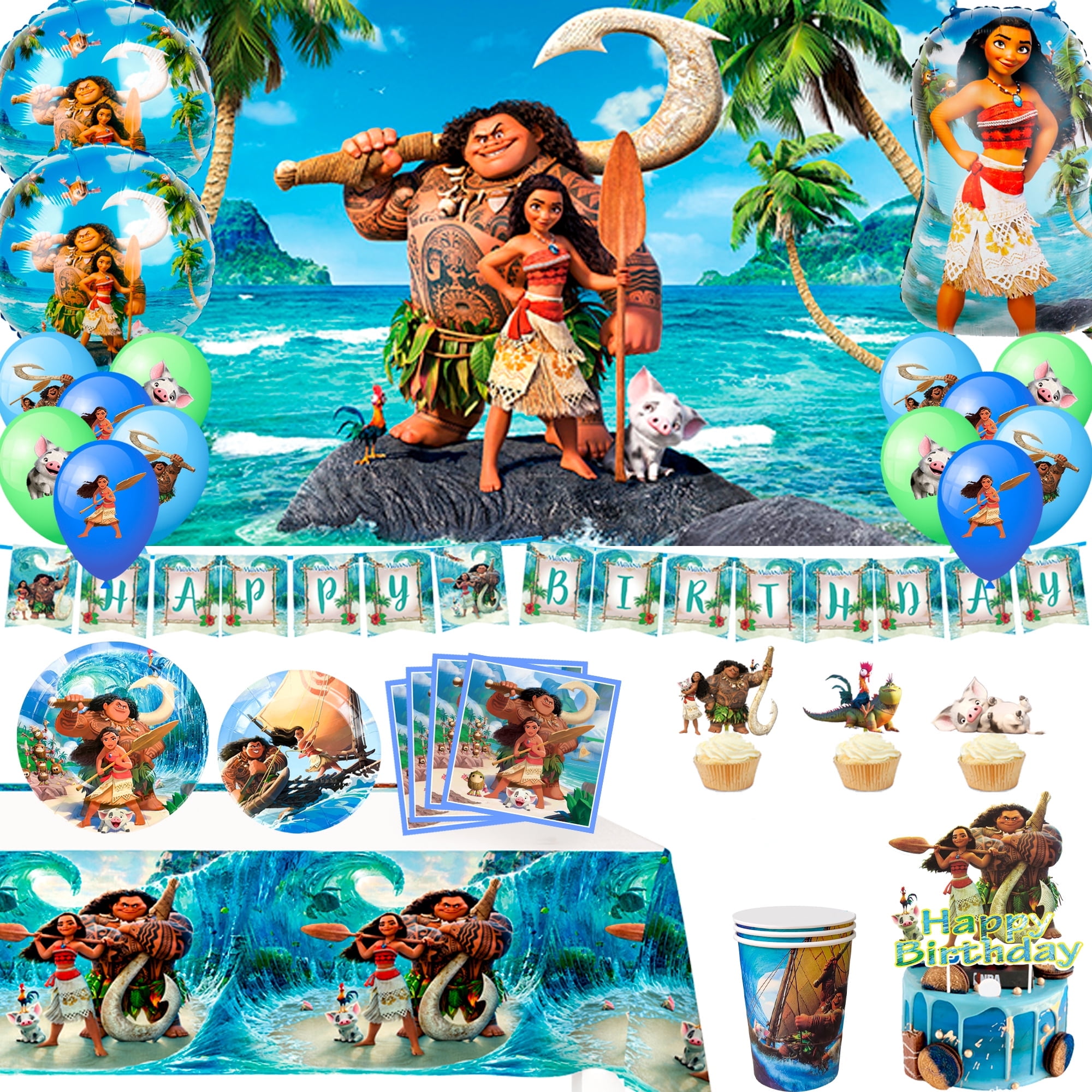 Moana Party Supplies, Moana Party Decorations and Tableware Set - Moana ...