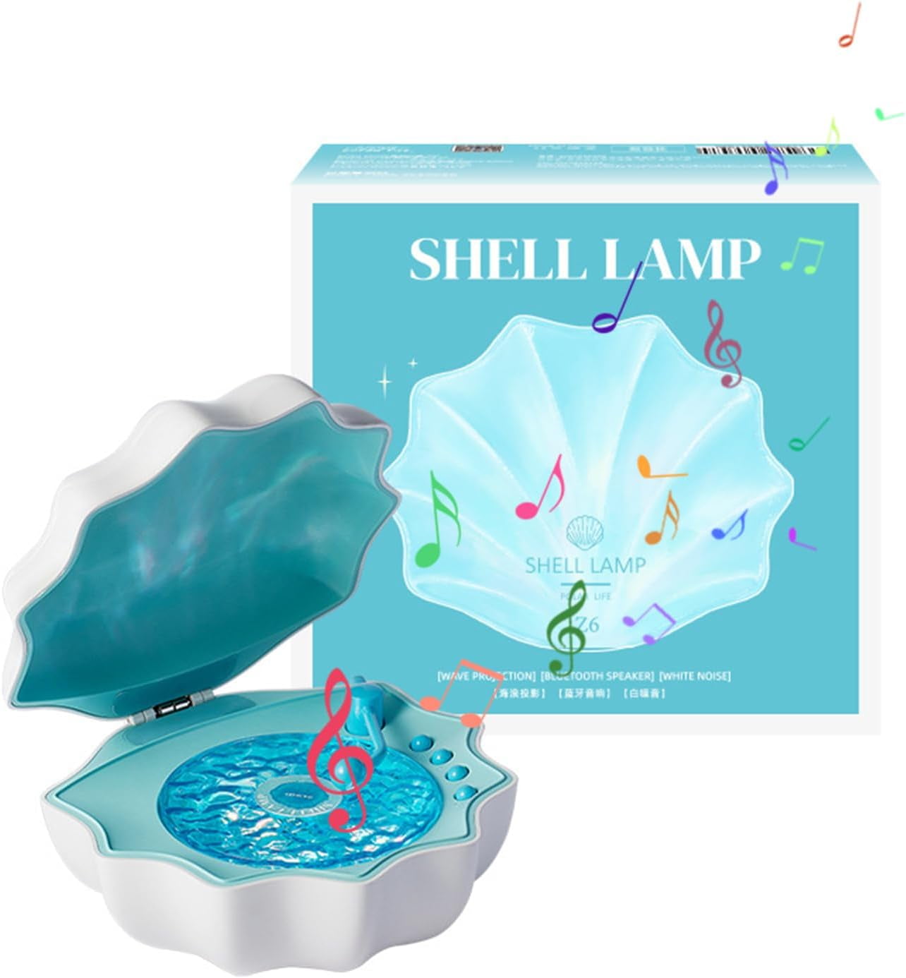 Moana Bluetooth Shell Speaker, Moana Light up Shell Speaker Waterproof ...